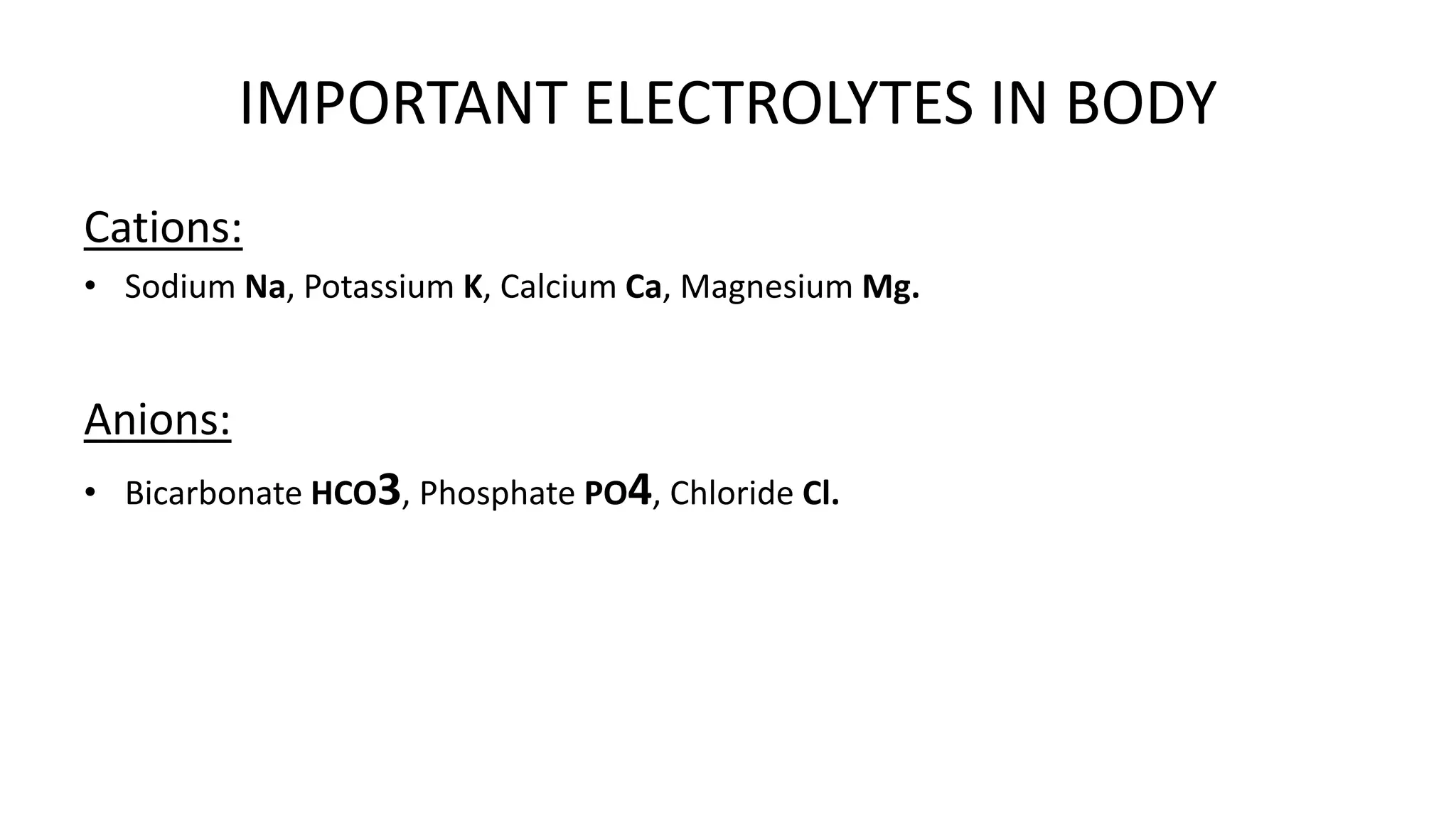 Electrolytes | PPTX