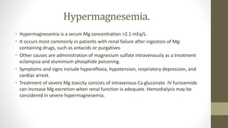 DYSELECTROLYTEMIA Maintaining proper levels of sodium, potassium ...