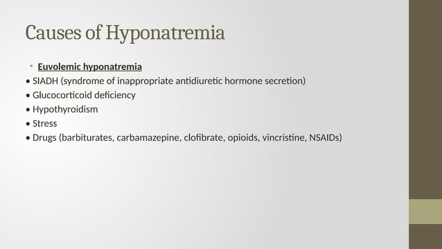DYSELECTROLYTEMIA . pptx . | PPTX