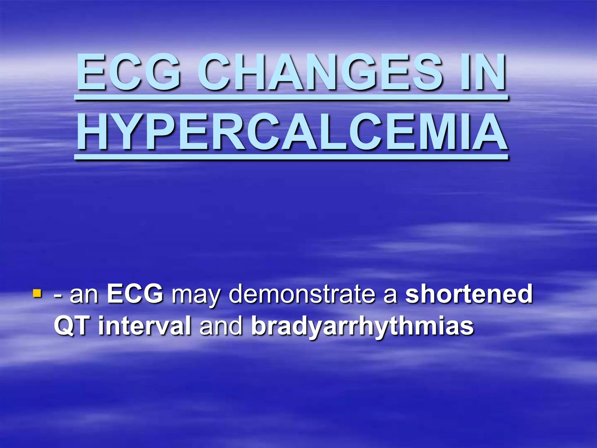 Electrolytes imbalance and ECG changes presentation 2005 | PPTX