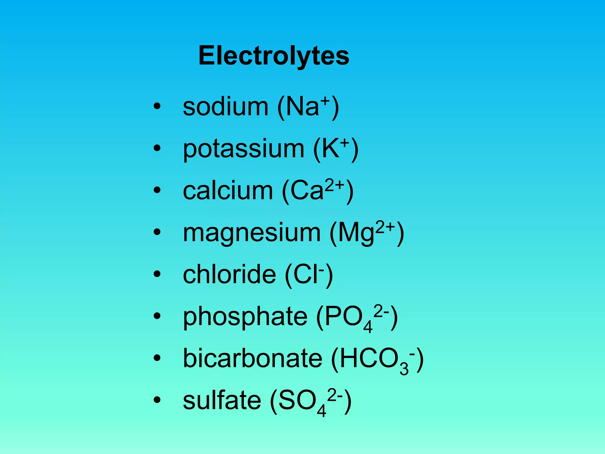Electrolytes and fluids | PPTX