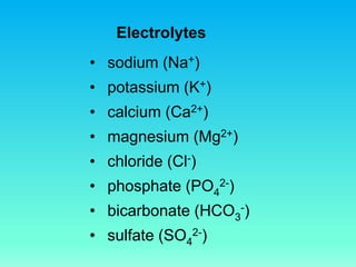 Electrolytes and fluids | PPTX
