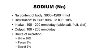 Major Electrolytes & Their Homeostasis Part-1 | PPTX