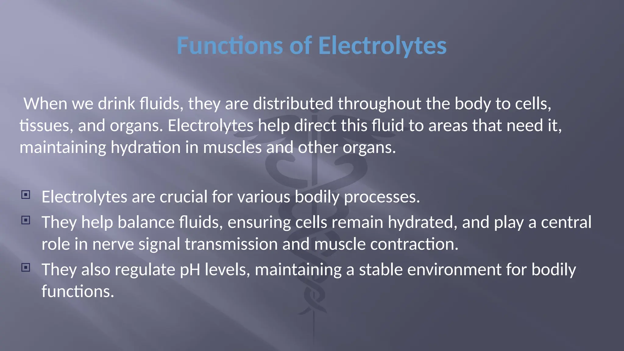 Essential aspects of Electrolytes in Body FluidsElectrolytes in Body ...