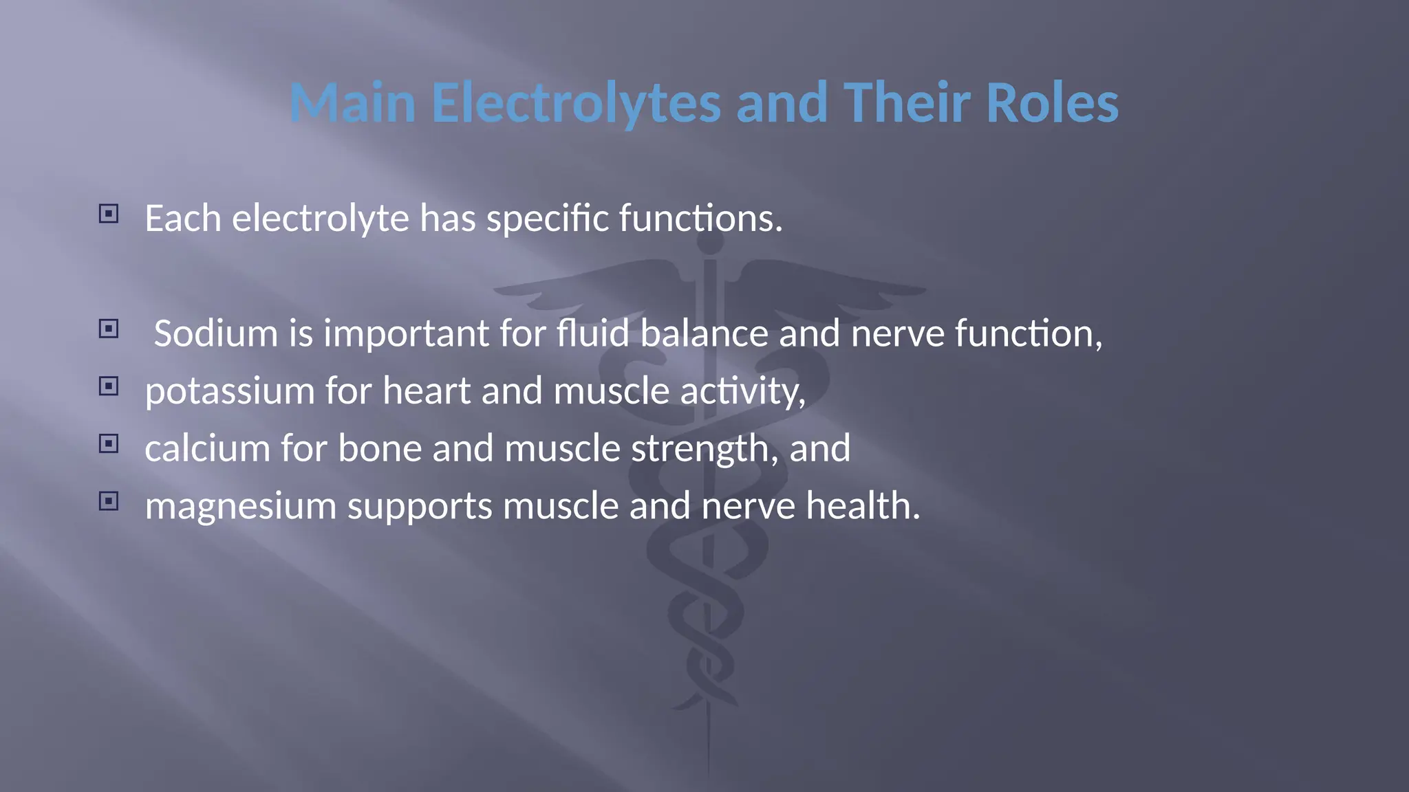Essential aspects of Electrolytes in Body FluidsElectrolytes in Body ...