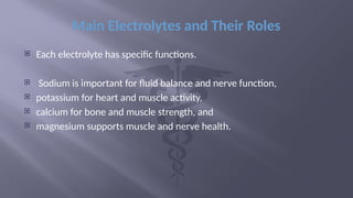 Essential aspects of Electrolytes in Body FluidsElectrolytes in Body ...