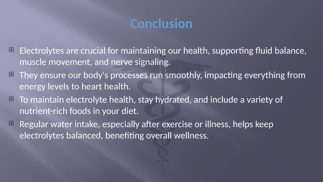 Essential aspects of Electrolytes in Body FluidsElectrolytes in Body ...