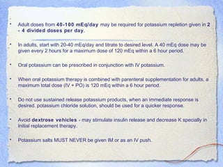 Role of Pharmacist In Electrolytes Management | PPT