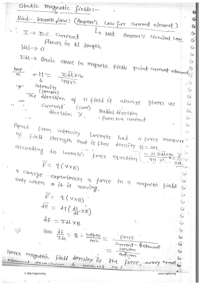 Electromagnectic theory made easy hand written notes Gate ECE | PDF