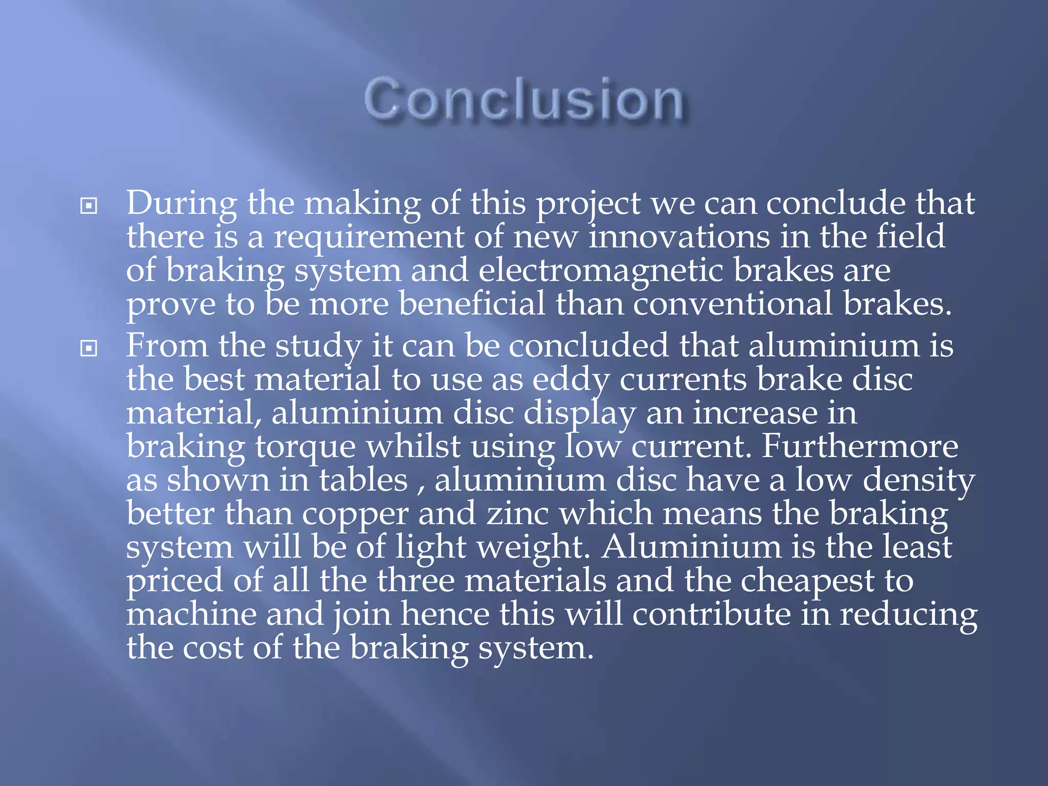 Electromagnetic braking system ppt | PPTX