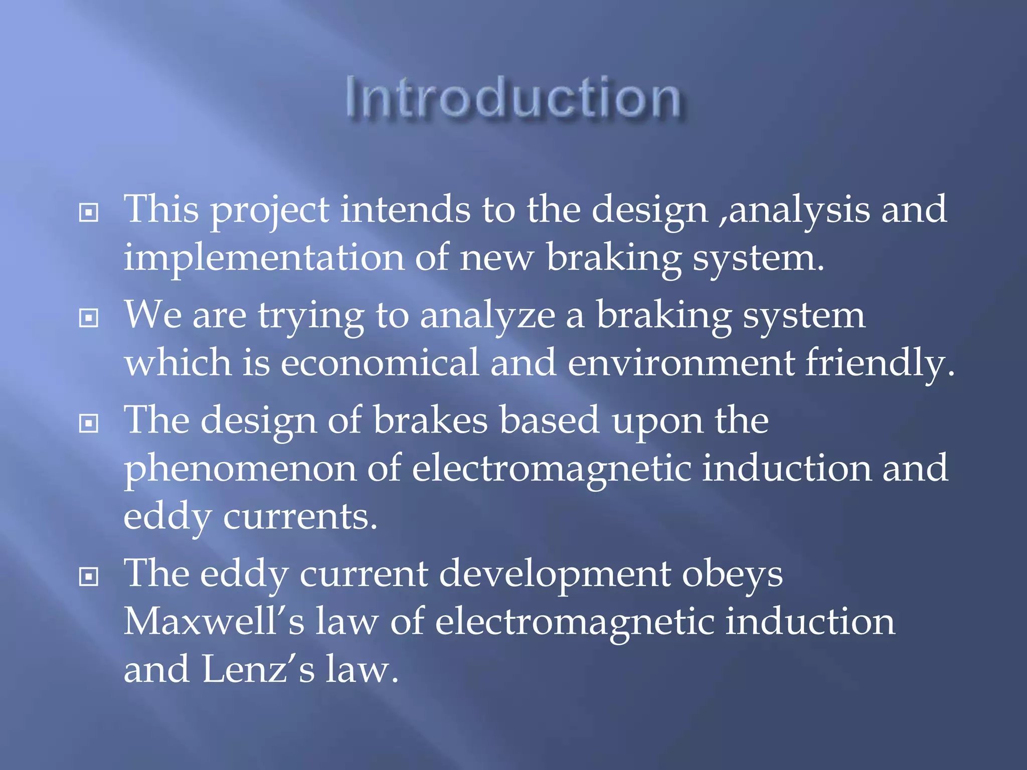 Electromagnetic braking system ppt | PPTX