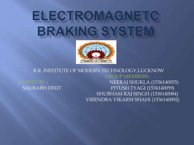 Electromagnetic braking system ppt | PPTX