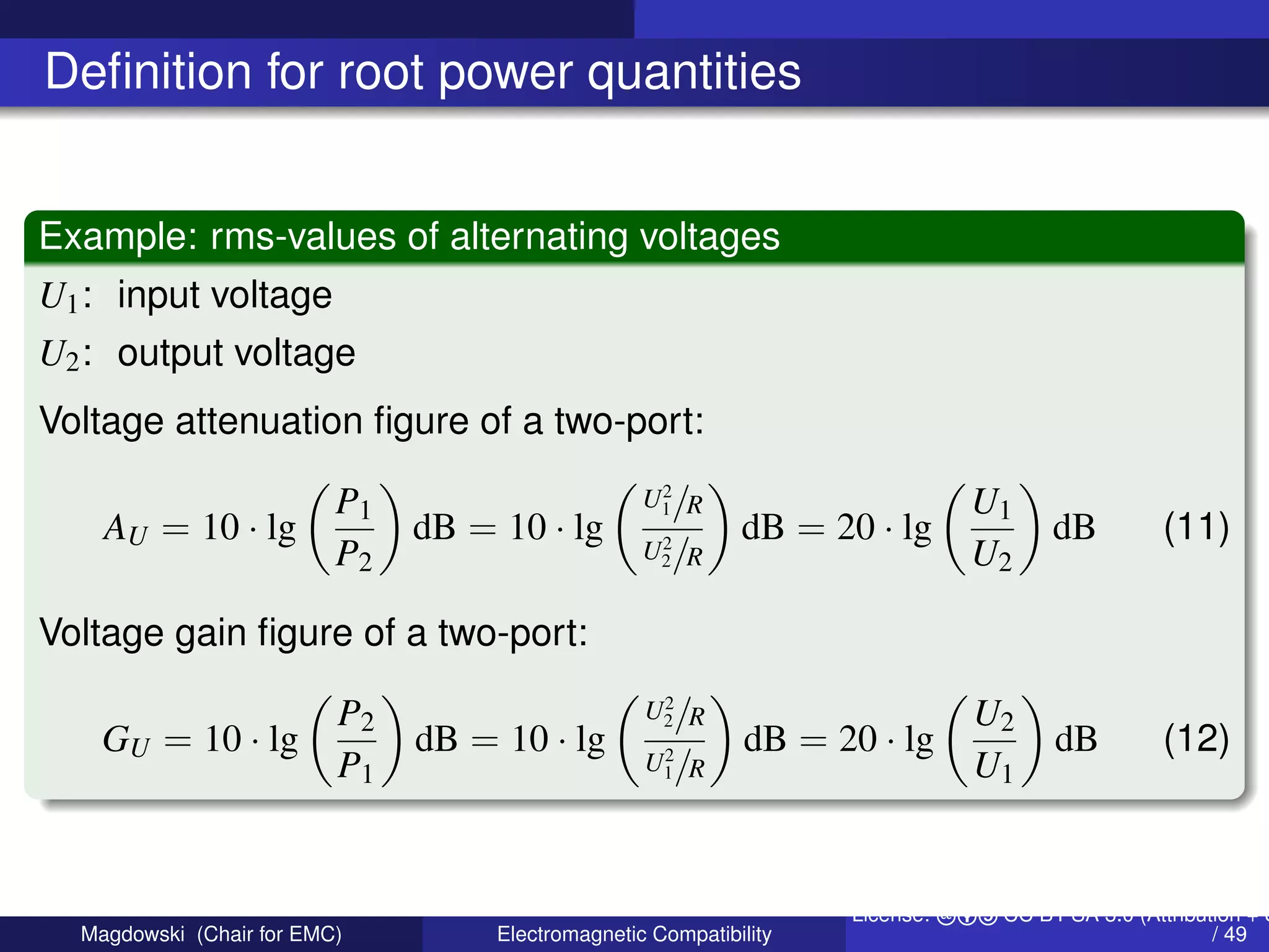 Calculation in Decibels in the Scope of Electromagnetic Compatibility | PDF