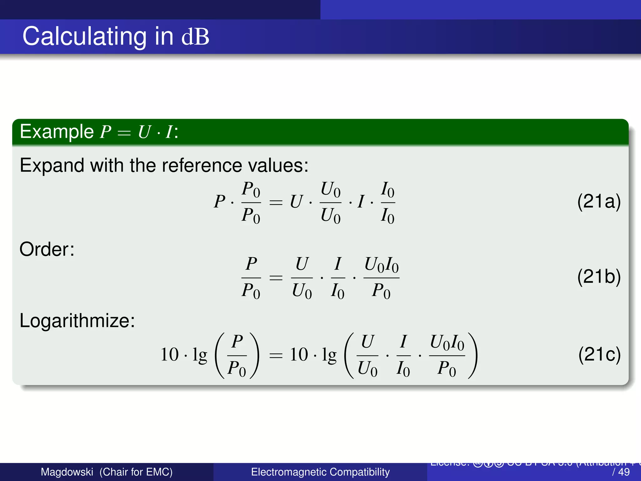 Calculation in Decibels in the Scope of Electromagnetic Compatibility | PDF
