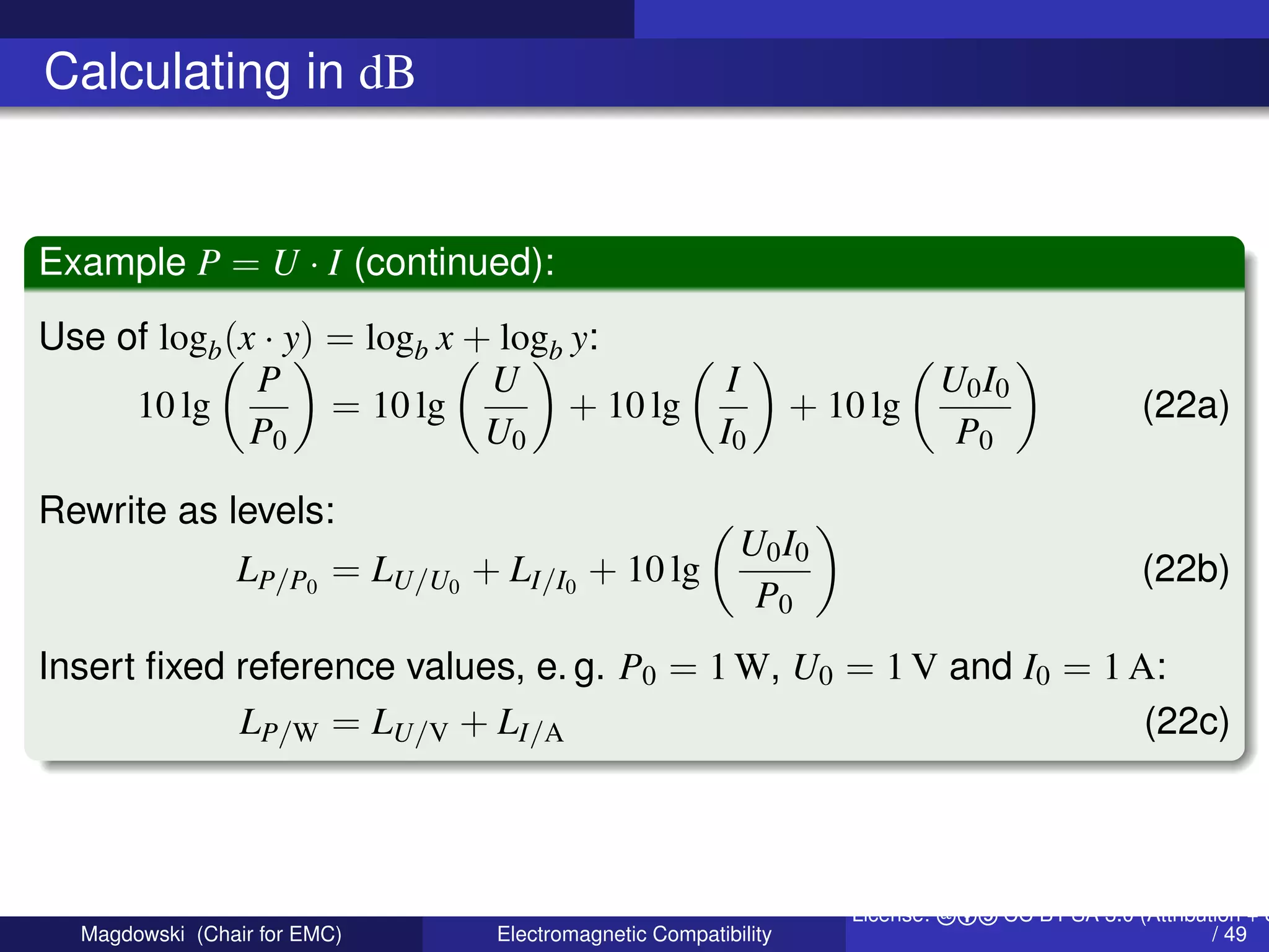 Calculation in Decibels in the Scope of Electromagnetic Compatibility | PDF