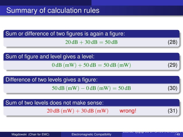 Calculation in Decibels in the Scope of Electromagnetic Compatibility | PDF | Physics | Science