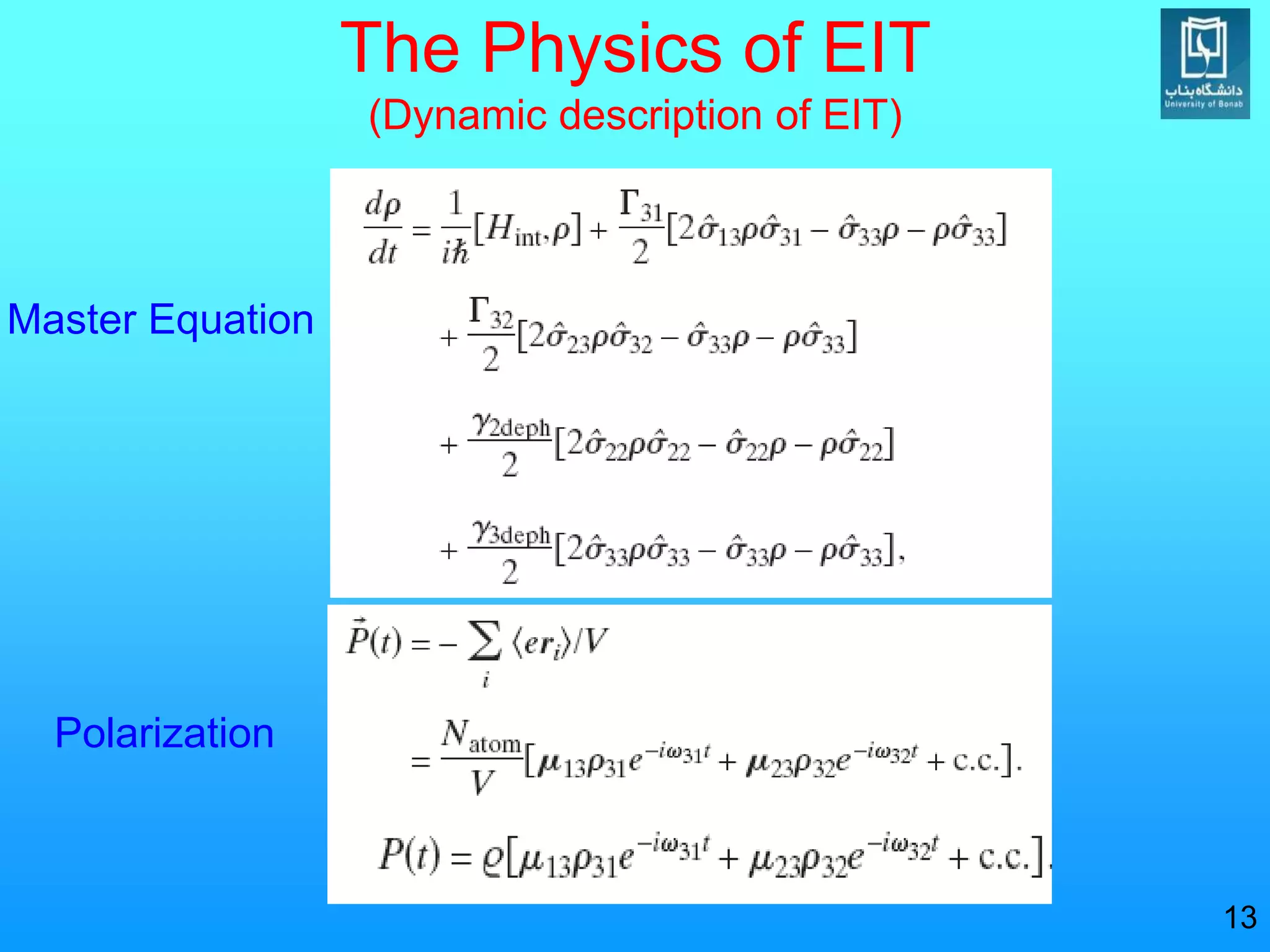 Electromagnetically induced transparency(eit) | PPTX