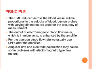 Electromagnetic blood flow meter | PPTX
