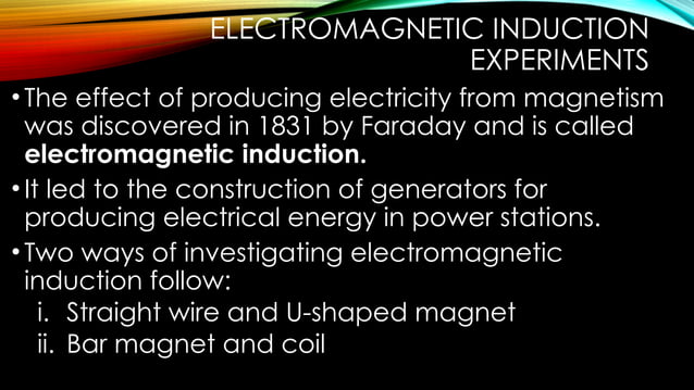 Electromagnetic effects PowerPoint Presentation | PPTX | Physics | Science