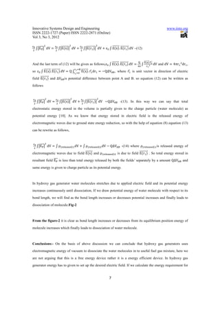 Electromagnetic energy of vacuum and its conversion by energy efficient hydroxy gas generators | PDF
