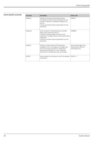 Electromagnetic flowmeter - Proline Promag 50D | PDF