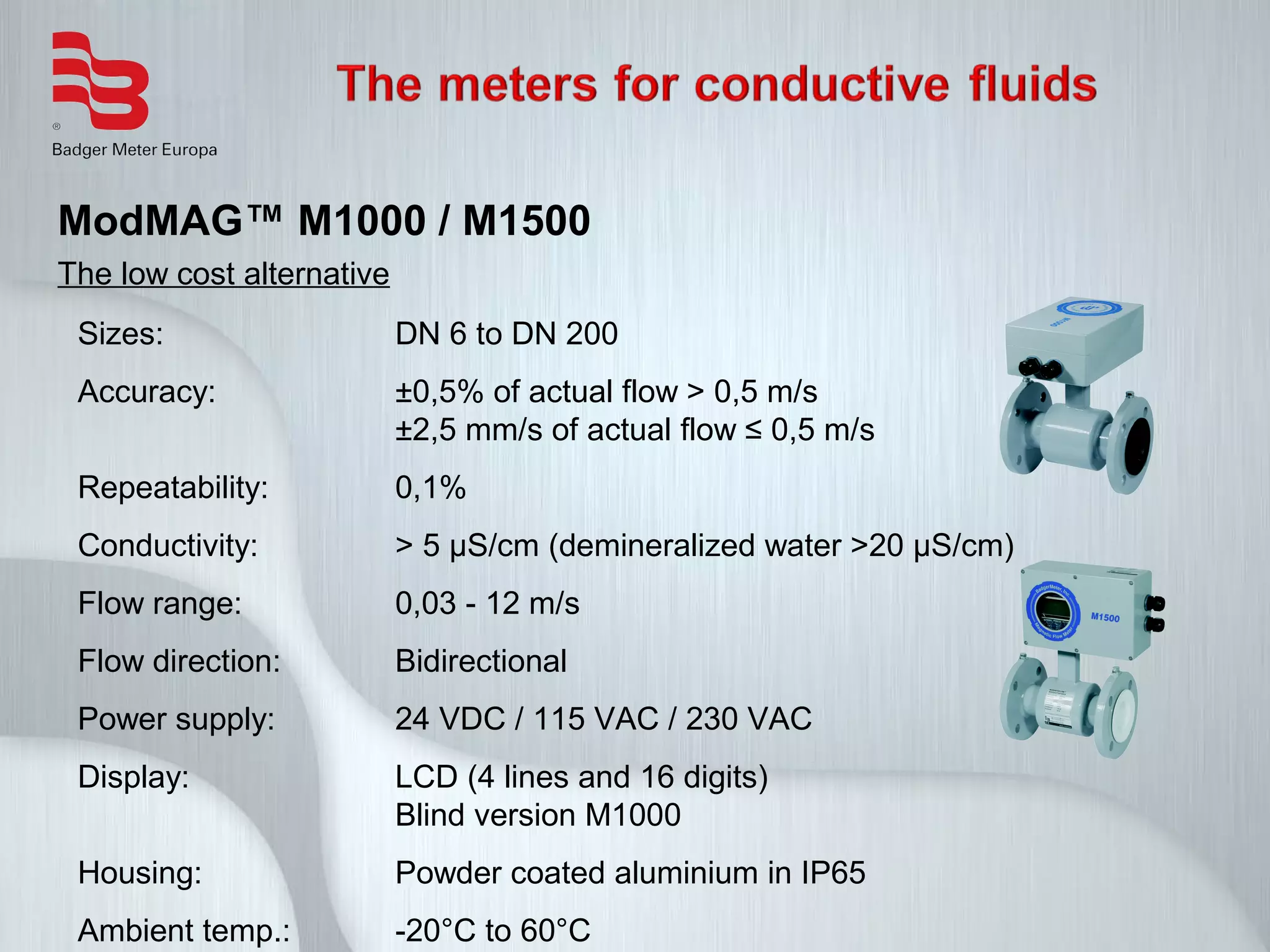 Electromagnetic Flow Meters Overview (Badger Meter) | PPT
