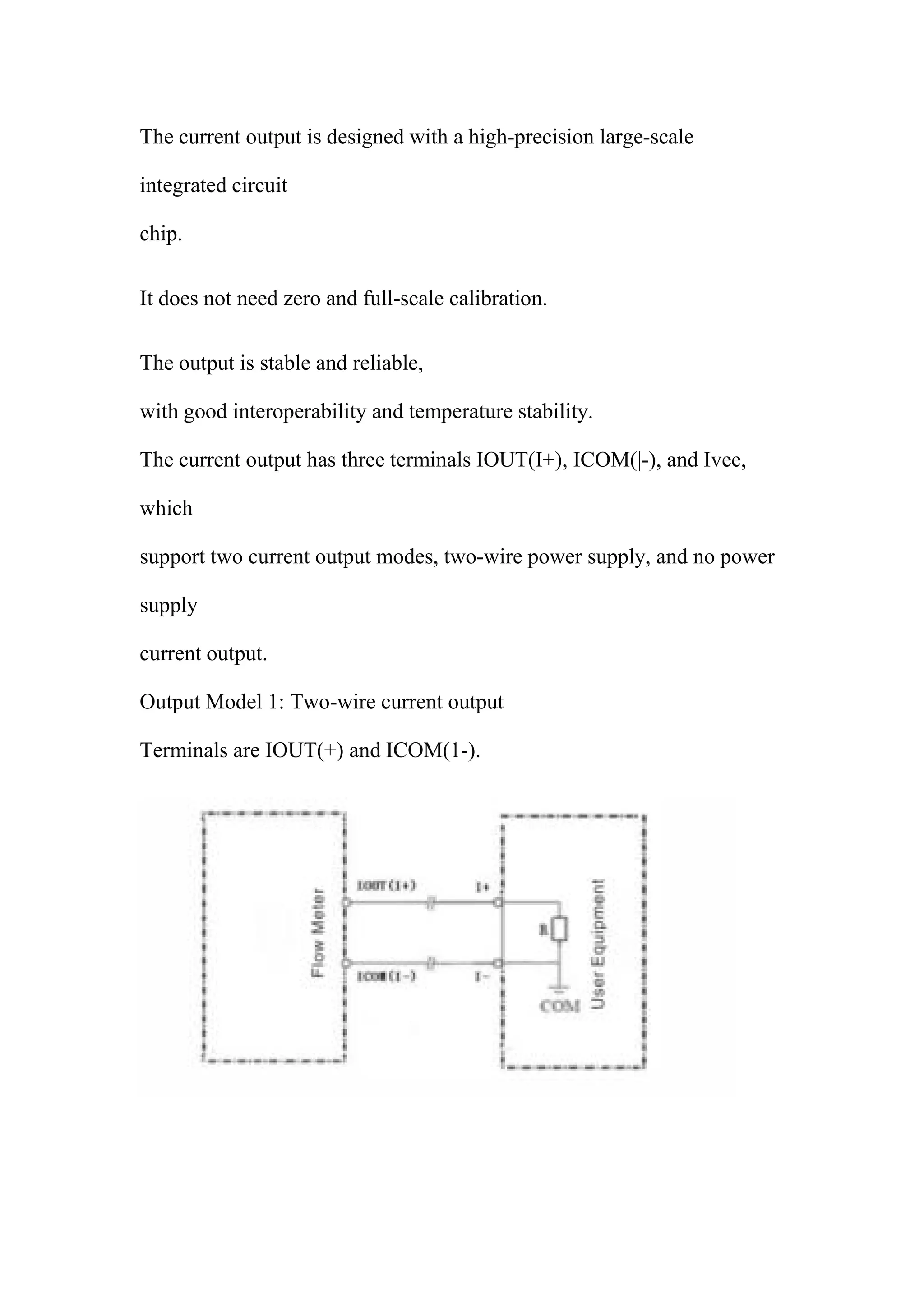 Electromagnetic flow meter wiring for output | PDF