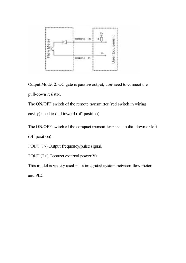 Electromagnetic flow meter wiring for output | PDF