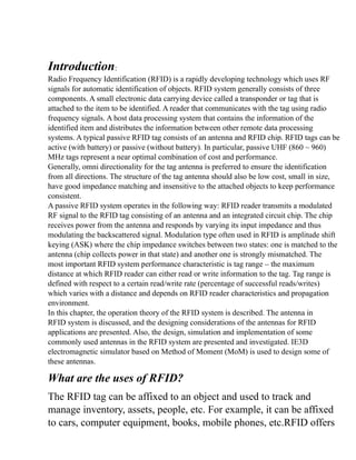 RFID Electromagnetic project (rfid) | PDF