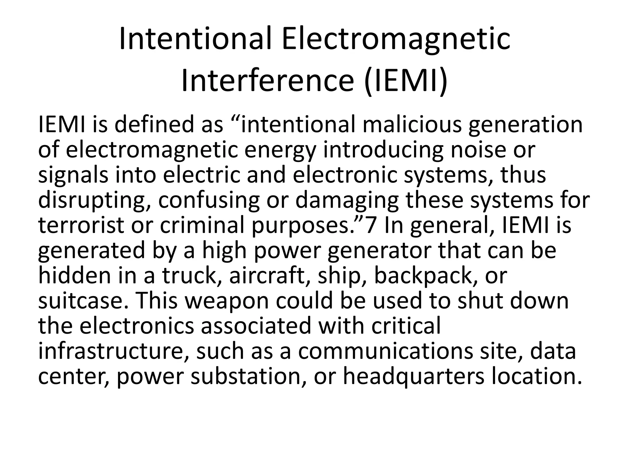 Electro magnetic pulse (emp) | PPTX