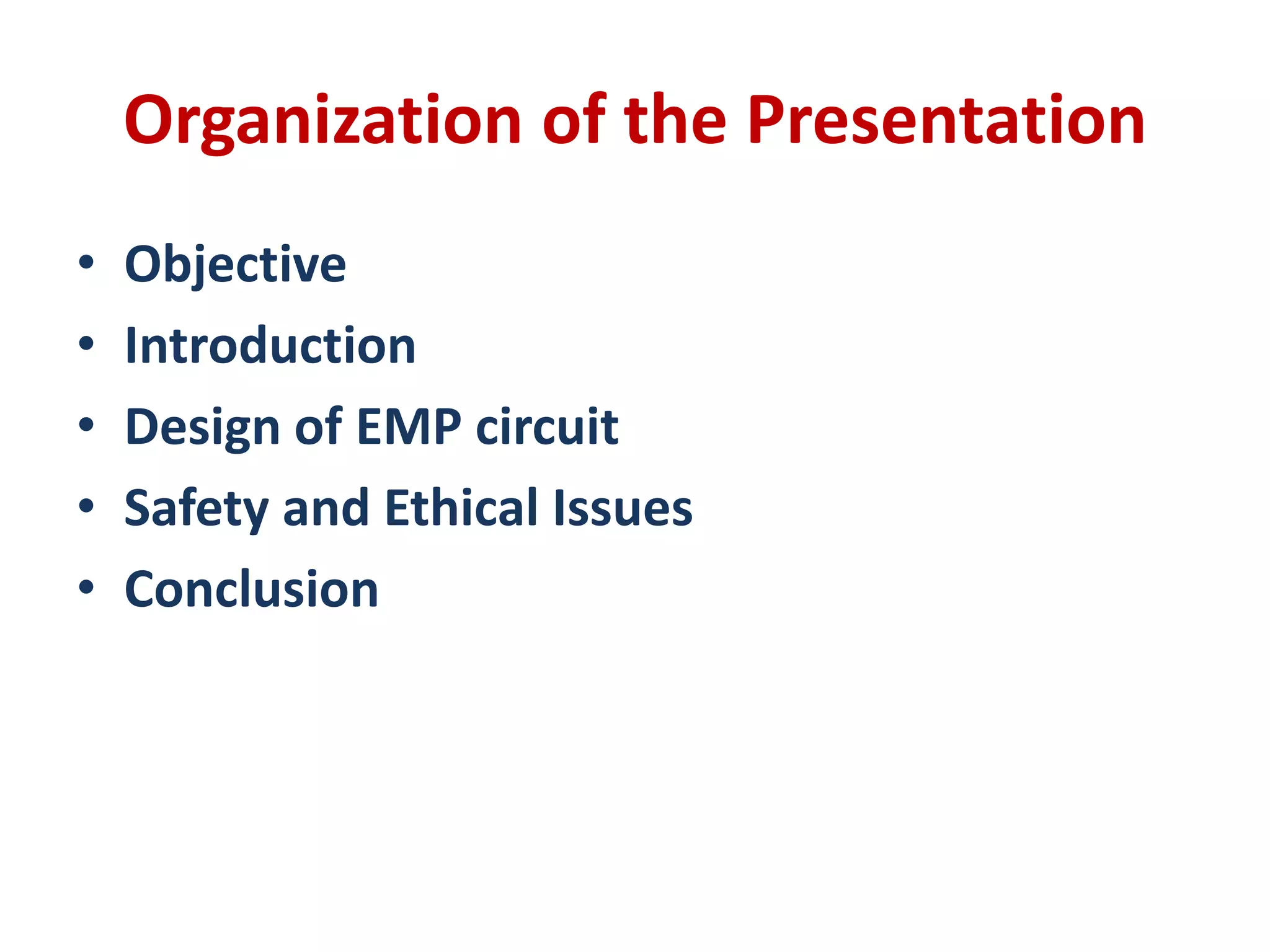 Electromagnetic pulse generator(emp bomb) | PPTX