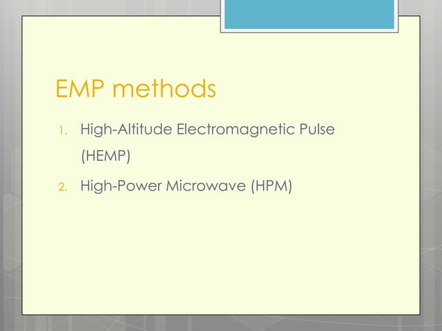 Electromagnetic Pulse Weapons Pptx