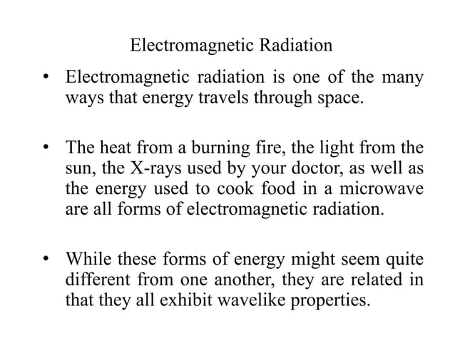 Electro magnetic radiation | PPTX