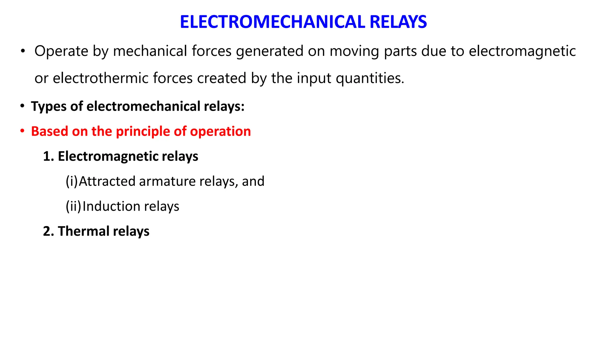 Electromagnetic relays used for power system .pptx