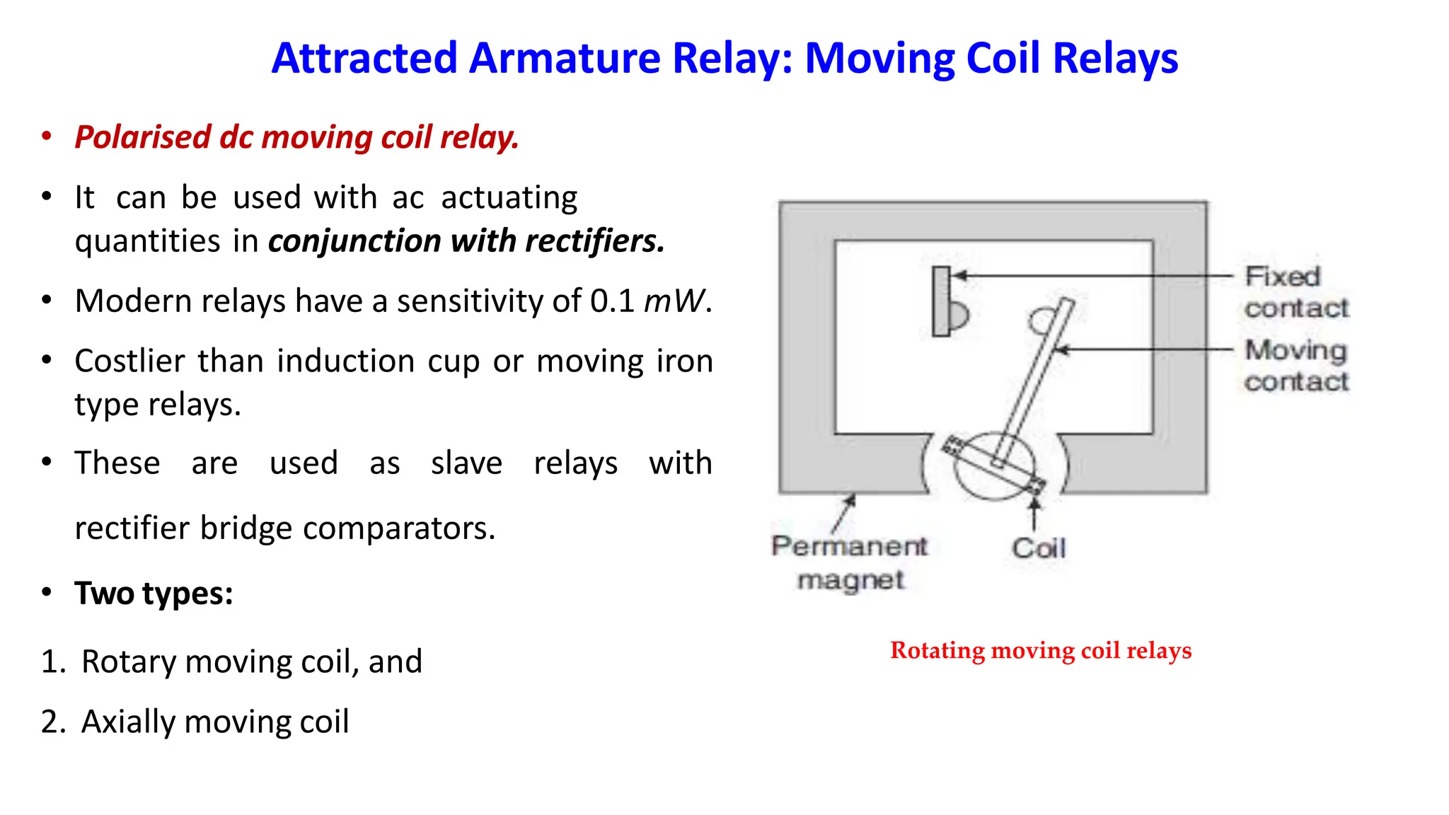 Electromagnetic relays used for power system .pptx | Physics | Science