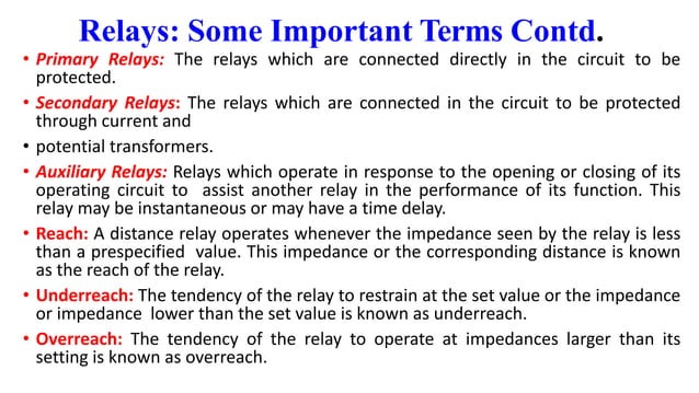Electromagnetic relays used for power system .pptx | Physics | Science
