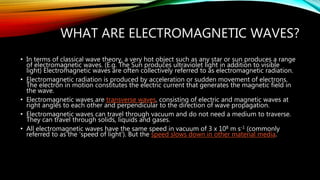 Electro magnetic spectrum | PPTX