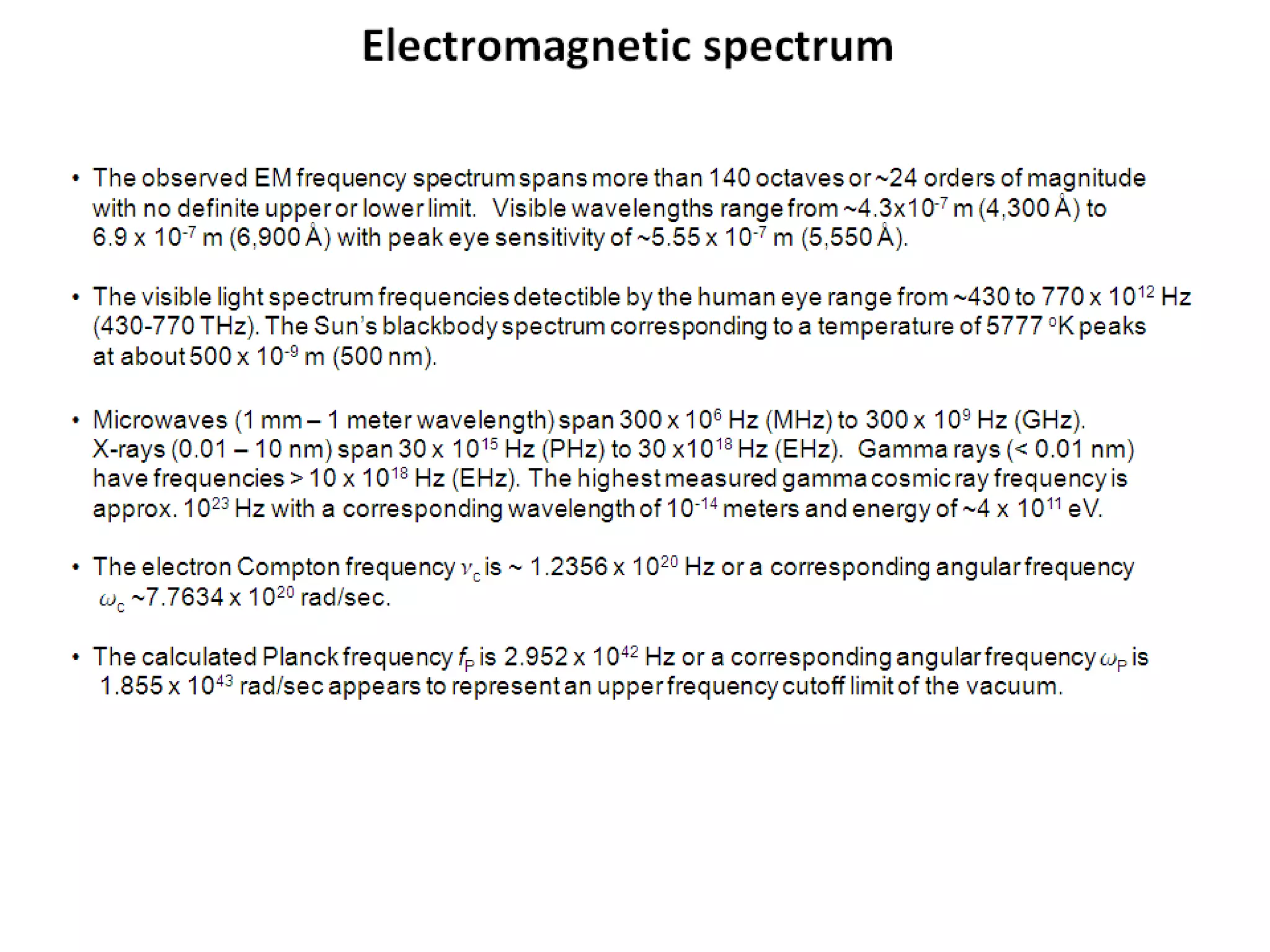 Electromagnetic spectrum | PPT | Free Download