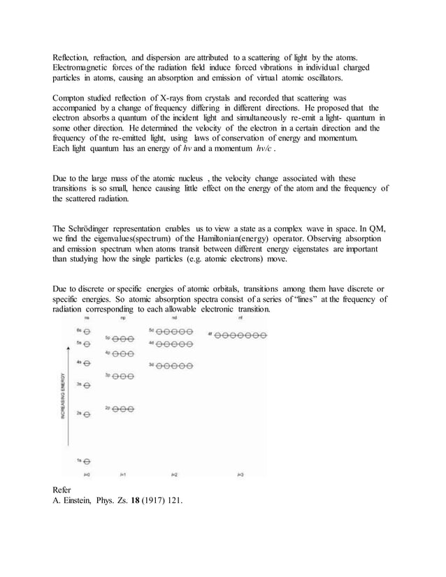 Electromagnetic spectrum, interaction with matter | DOCX