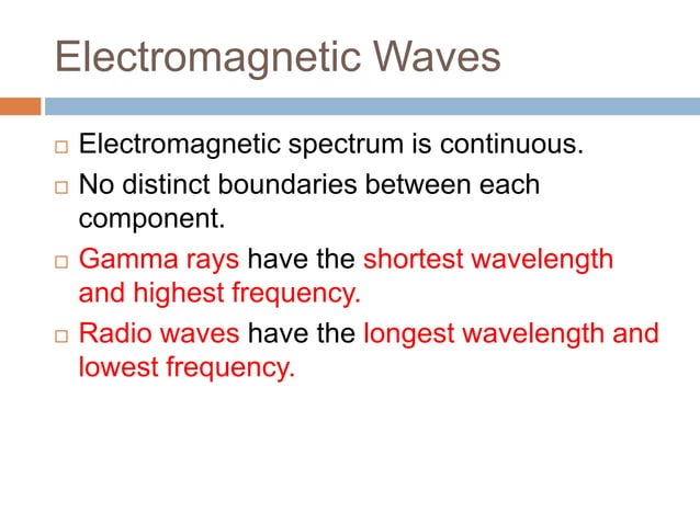 Electromagnetic spectrum e learning | PPT