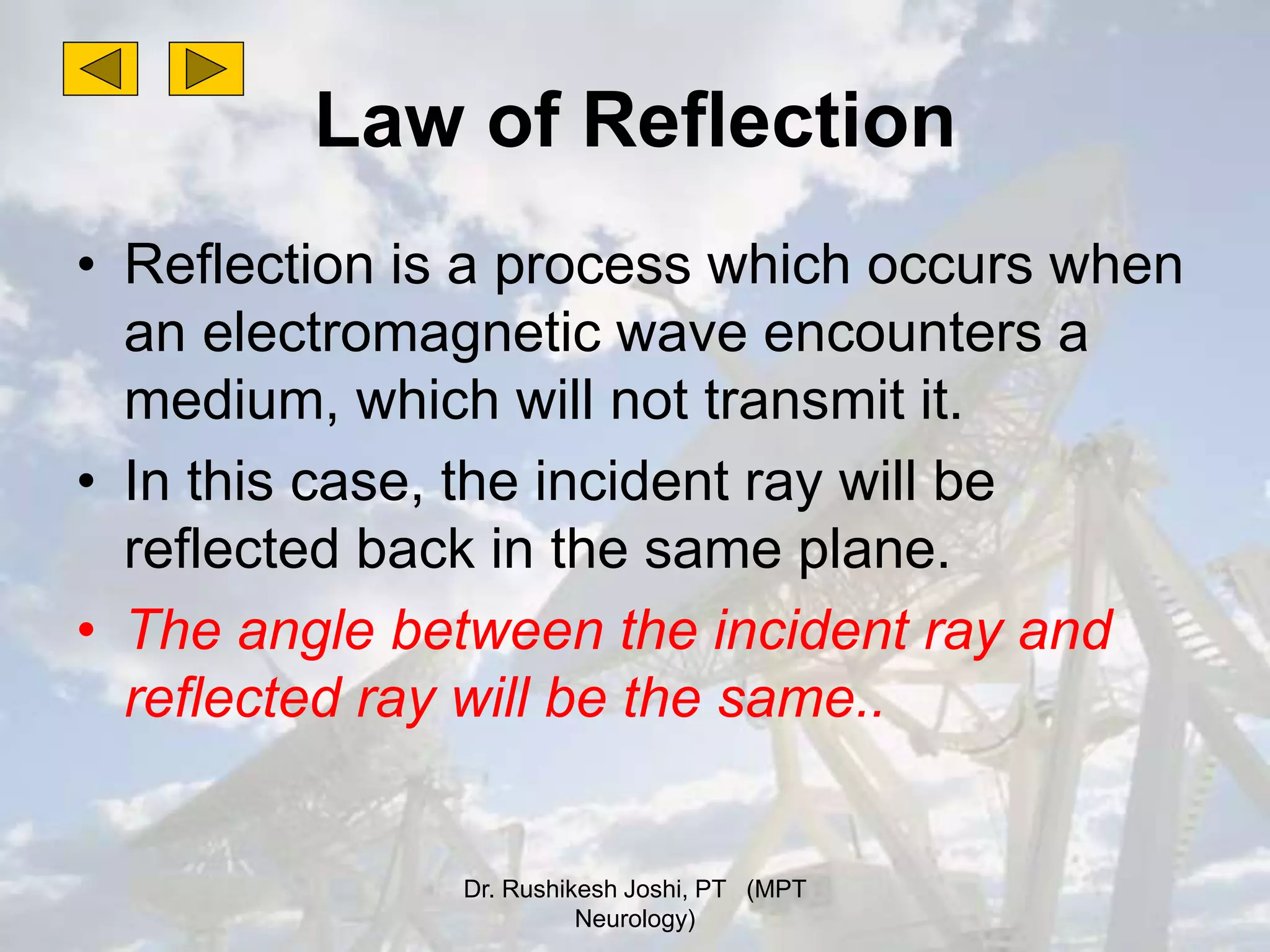 Electromagnetic spectrum & laws of radiation and its application in ...