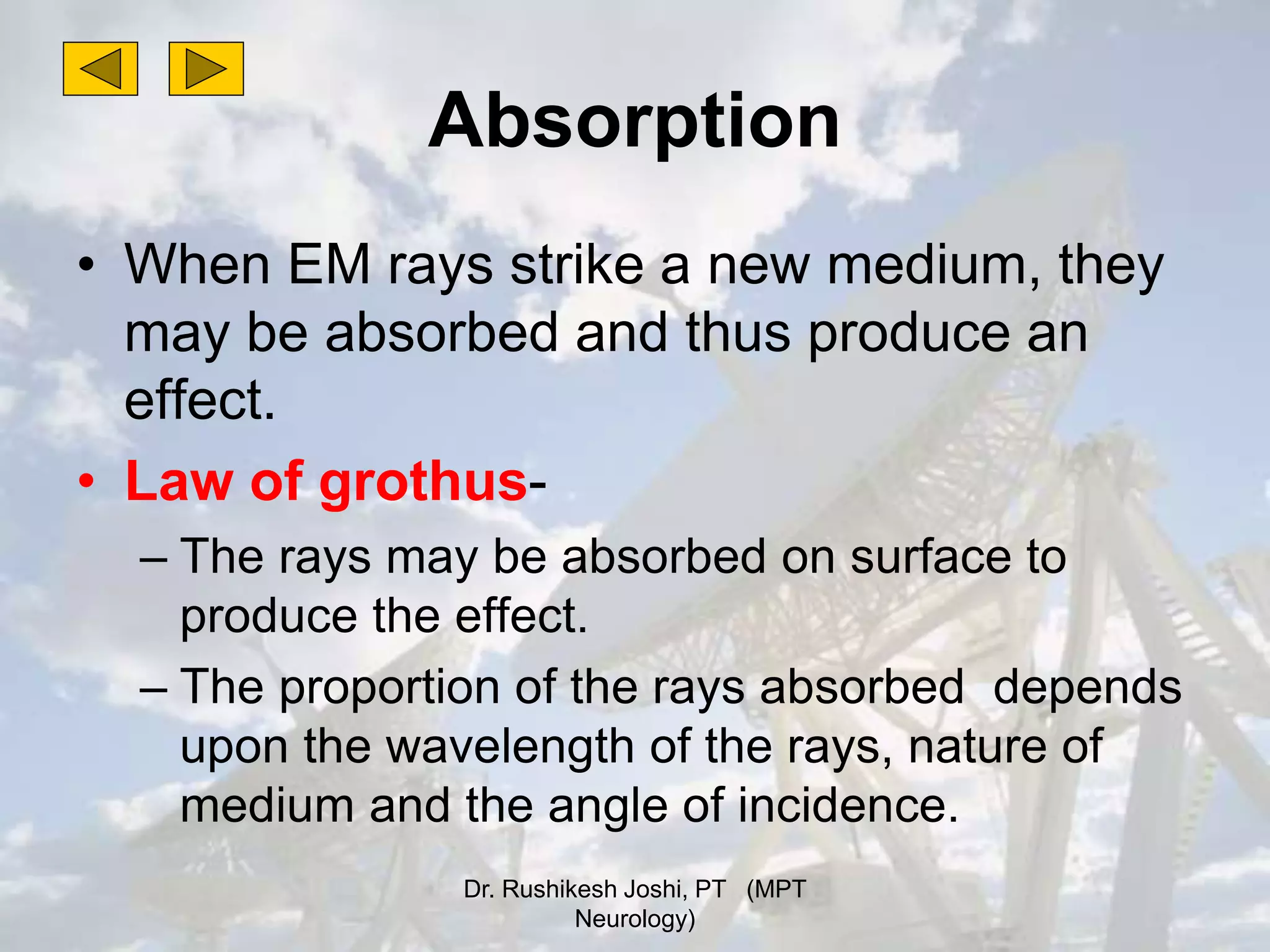 Electromagnetic spectrum & laws of radiation and its application in ...