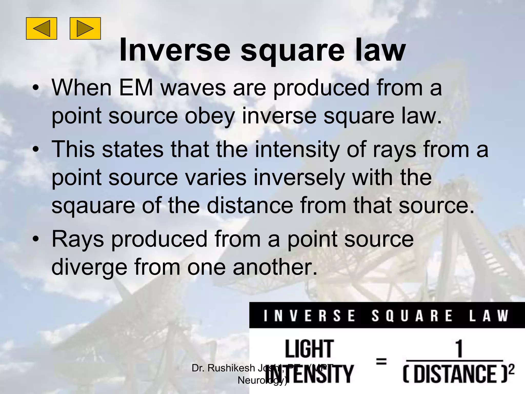 Electromagnetic spectrum & laws of radiation and its application in ...