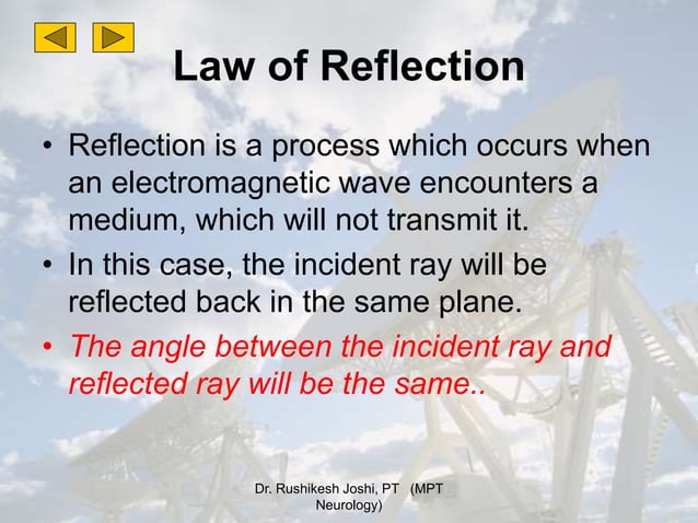 Electromagnetic spectrum & laws of radiation and its application in ...