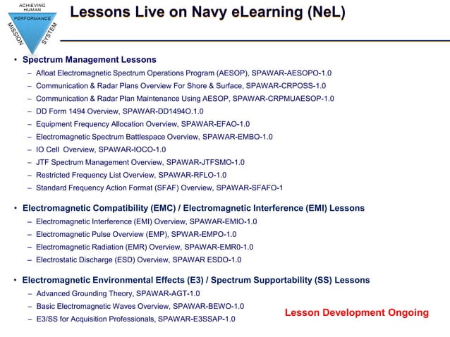 Managing Electromagnetic Spectrum Training | PPT