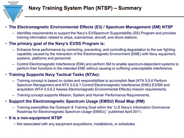 Managing Electromagnetic Spectrum Training | PPT
