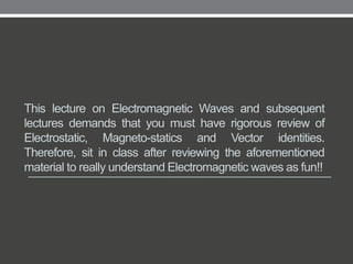 Electromagnetic waves i | PPT