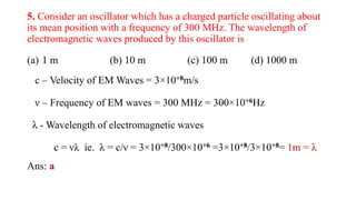 Electromagnetic Waves MCQ Class XII.pptx | Physics | Science