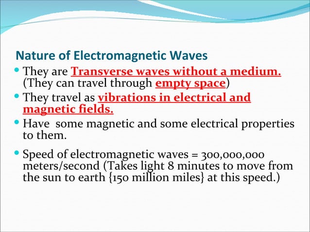 Electromagnetic waves | PPT | Physics | Science