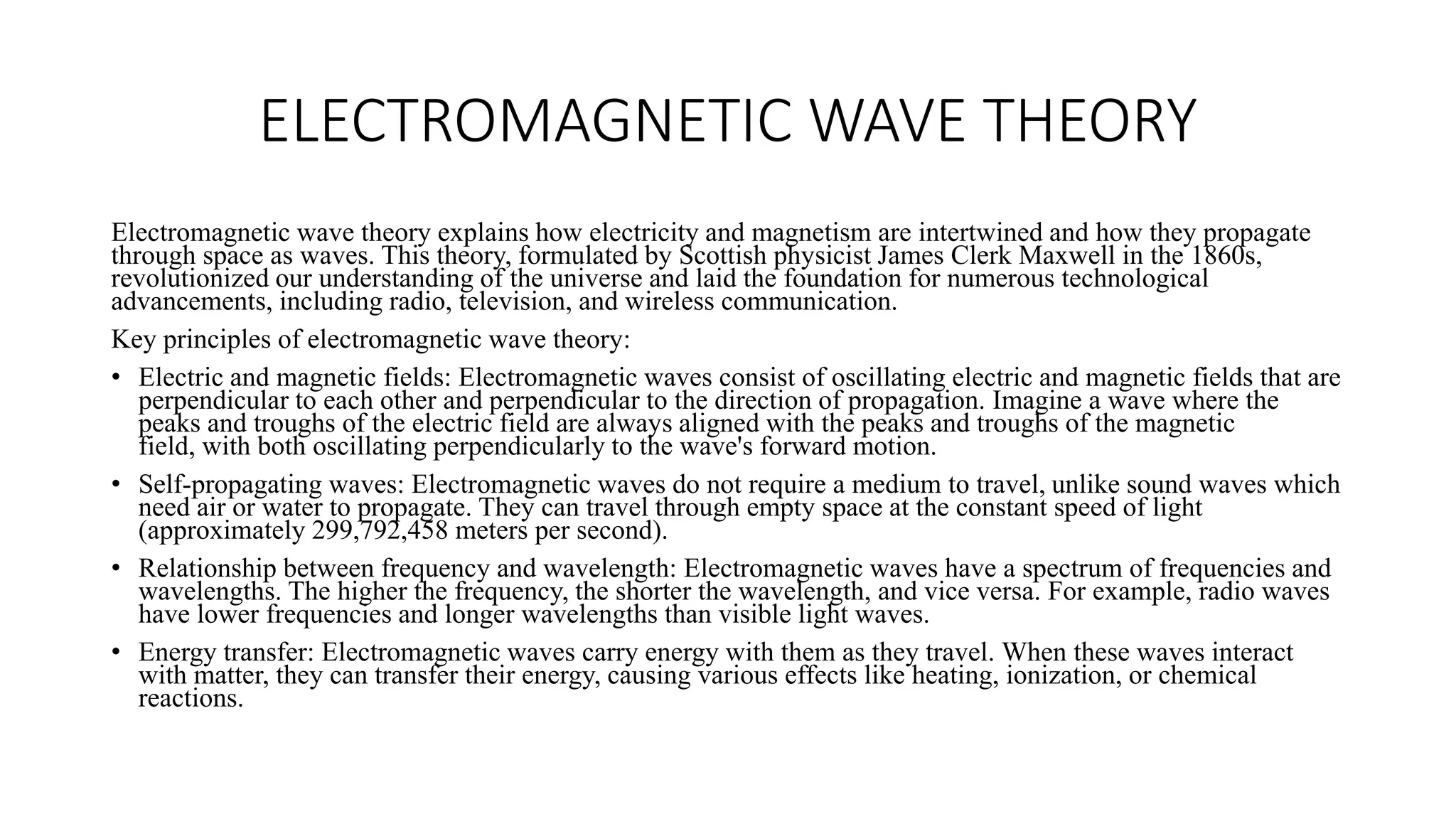 WHAT IS ELECTROMAGNETIC WAVE THEORY.pptx